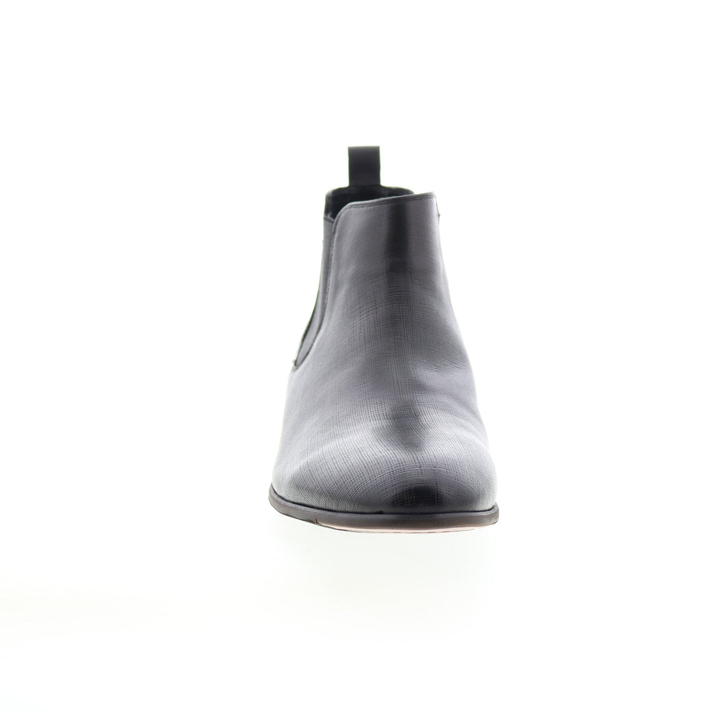 English Laundry Kipp EL2461B Mens Black Leather Slip On Chelsea Boots ...
