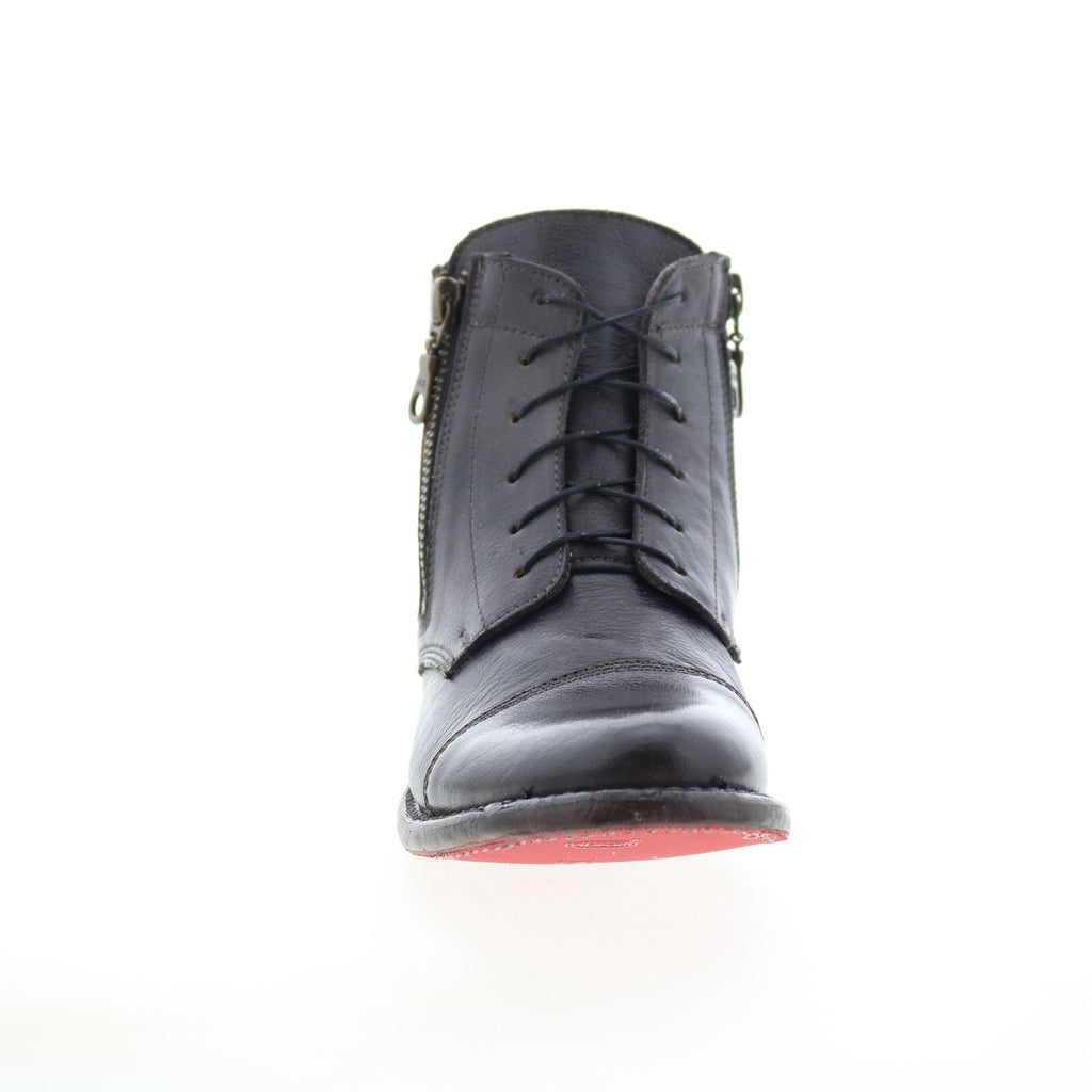 Bed Stu Bonnie F321012 Womens Black Leather Zipper Ankle & Booties Boo ...