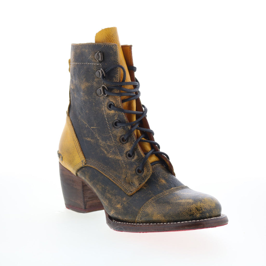 Bed Stu Judgement F385001 Womens Black Leather Lace Up Ankle & Booties ...