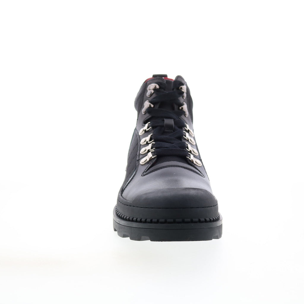 French Connection Victor FC7181B Mens Black Leather Casual Dress Boots ...