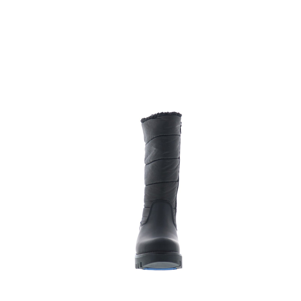 Bos. & Co. Gracen Prima Womens Black Leather Zipper Casual Dress Boots ...