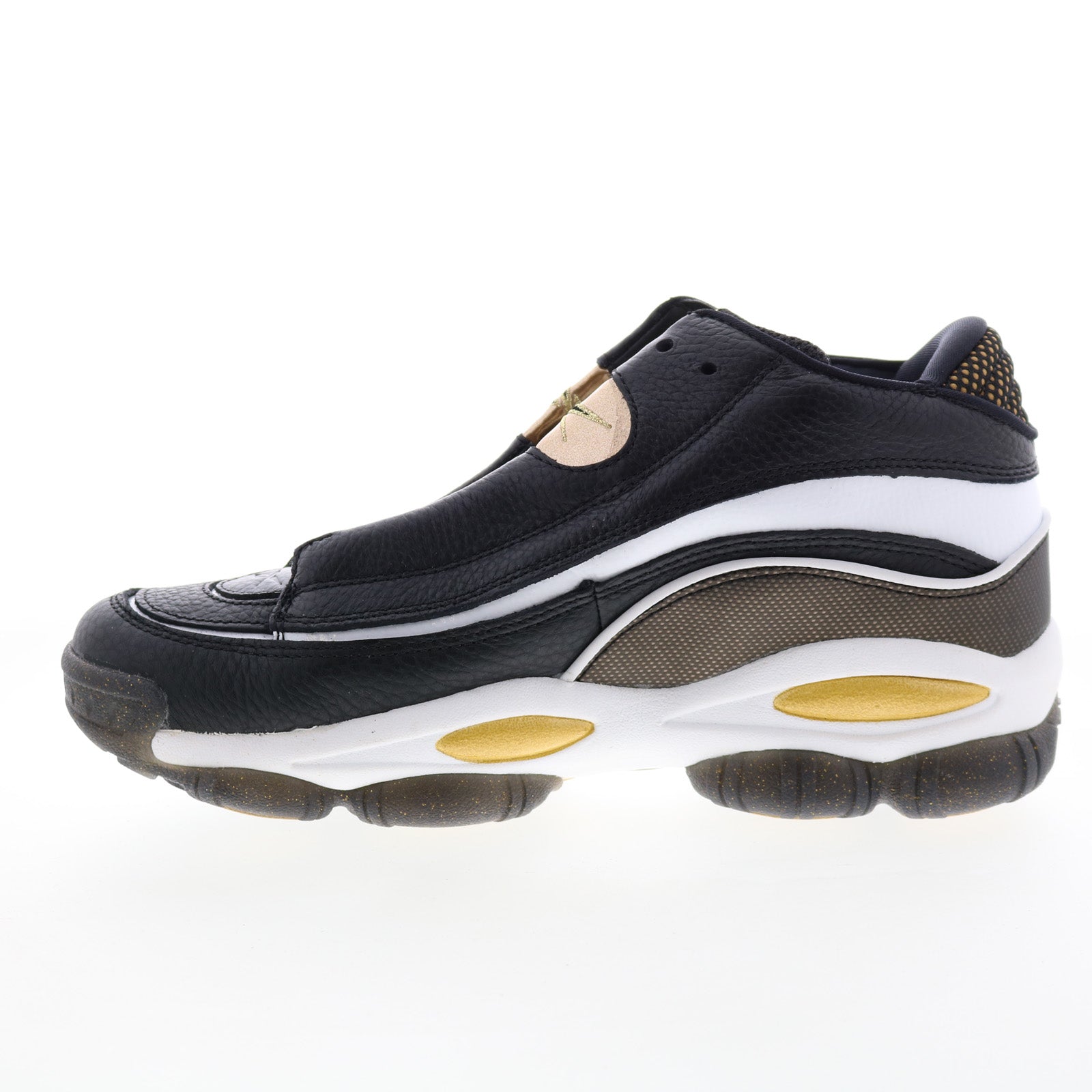 Reebok The Answer DMX Mens Black Leather Lace Up Lifestyle Sneakers Sh ...