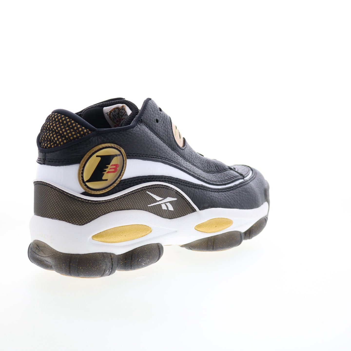 Reebok The Answer DMX Mens Black Leather Lace Up Lifestyle Sneakers Sh ...