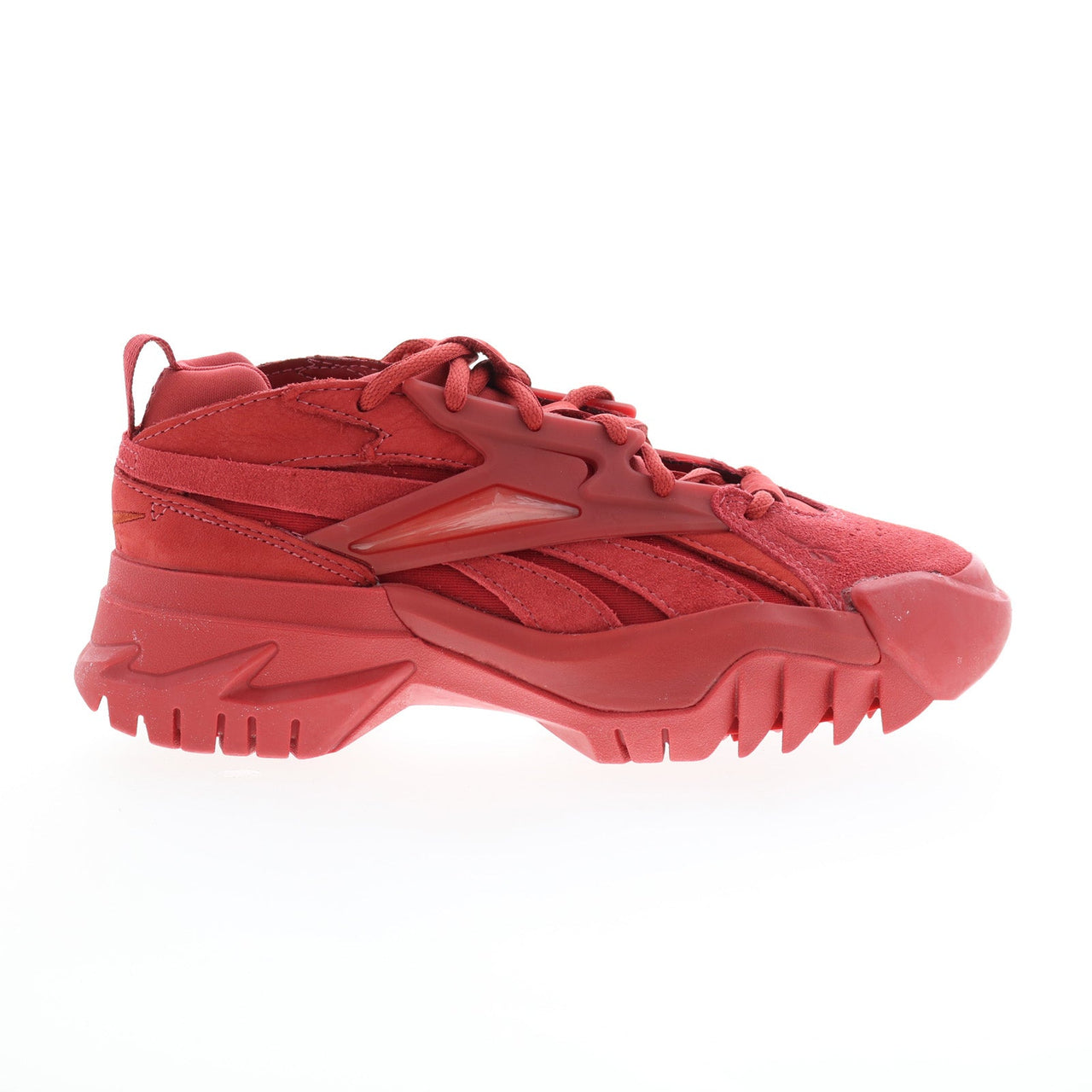 Reebok Club C V2 Cardi B Womens Red Suede Lace Up Lifestyle Sneakers S ...