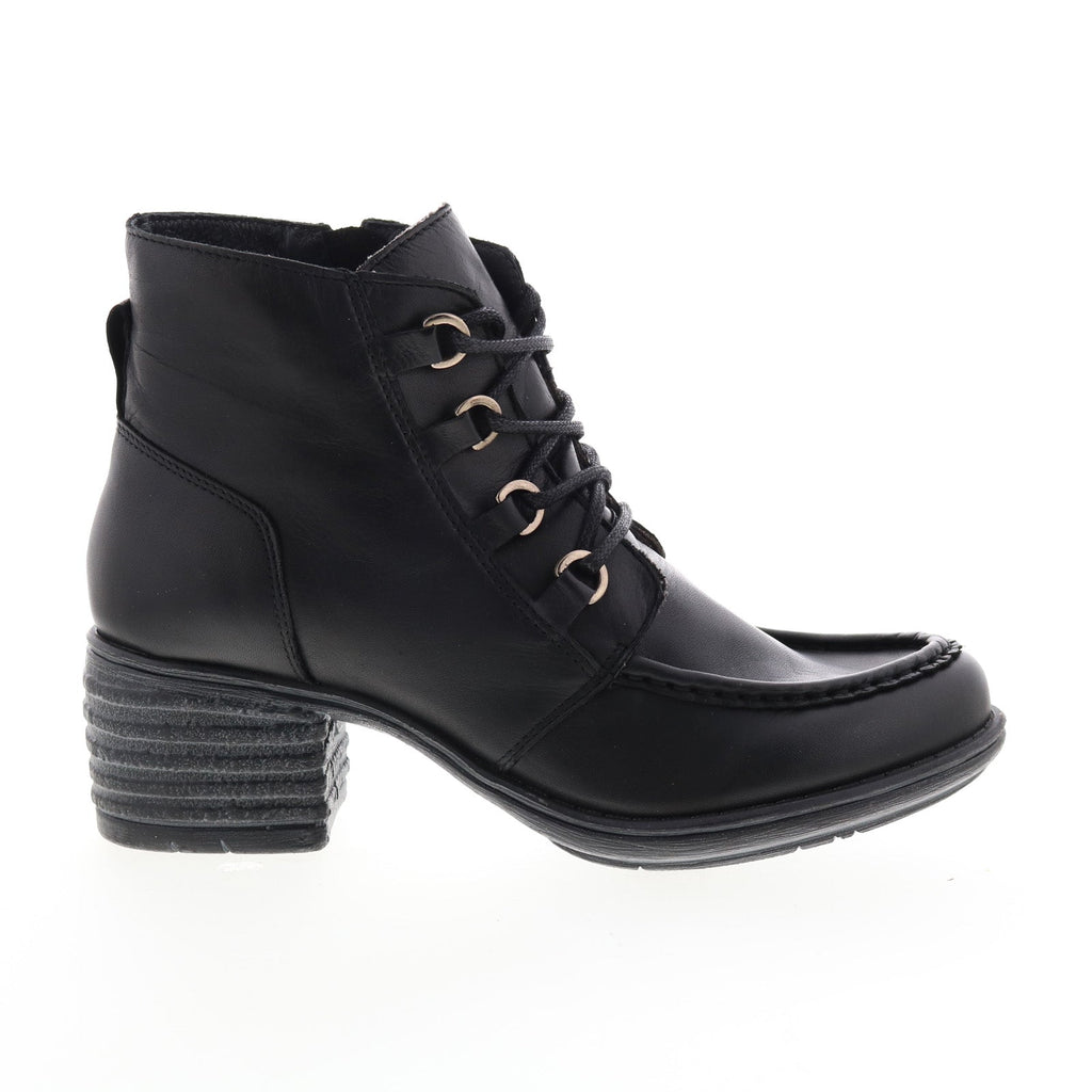 Miz Mooz Granger Womens Black Leather Lace Up Ankle & Booties Boots ...