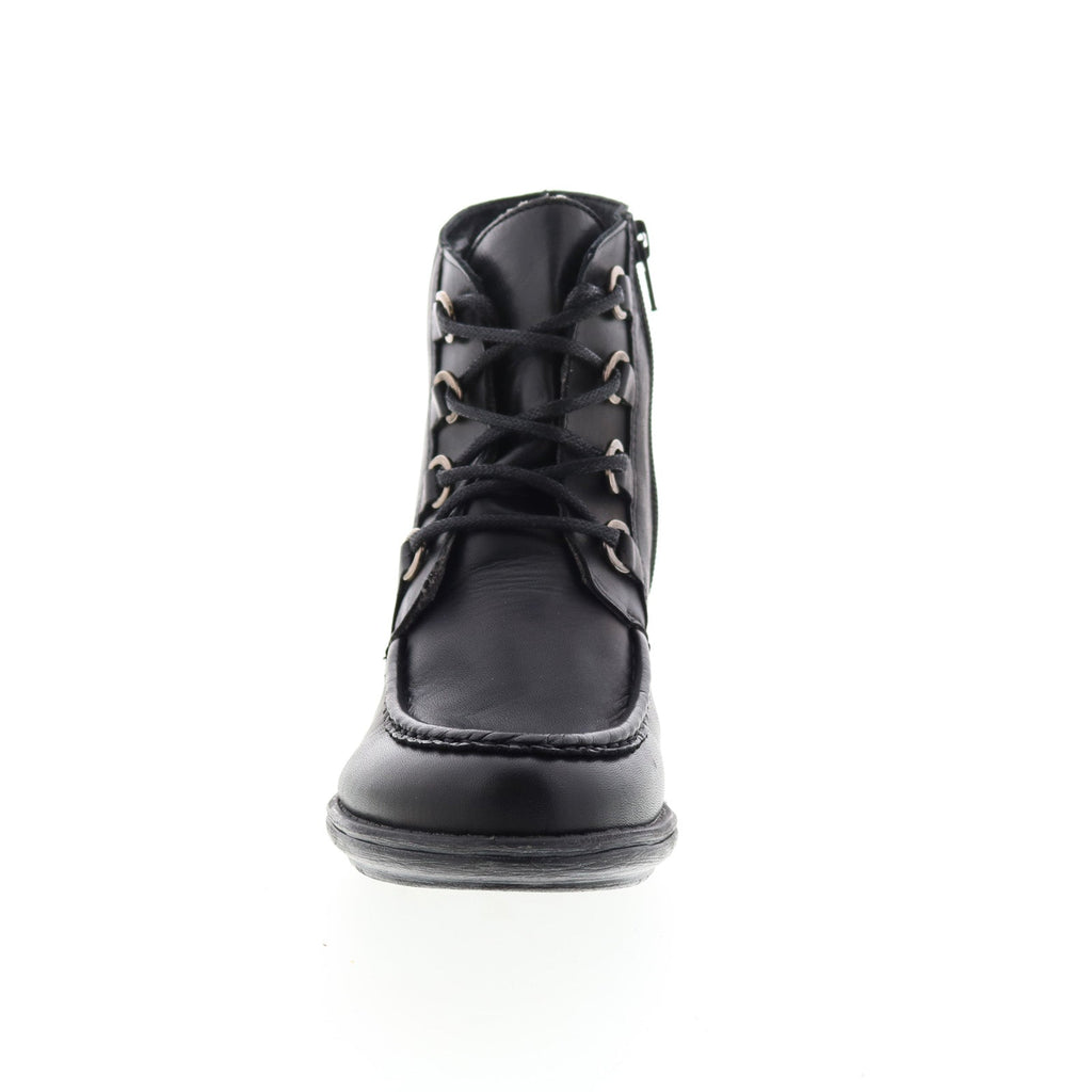 Miz Mooz Granger Womens Black Leather Lace Up Ankle & Booties Boots ...
