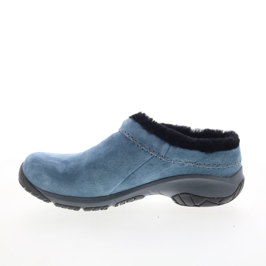 Merrell Encore Ice 4 J004624W Womens Blue Wide Nubuck Clog Flats Shoes ...