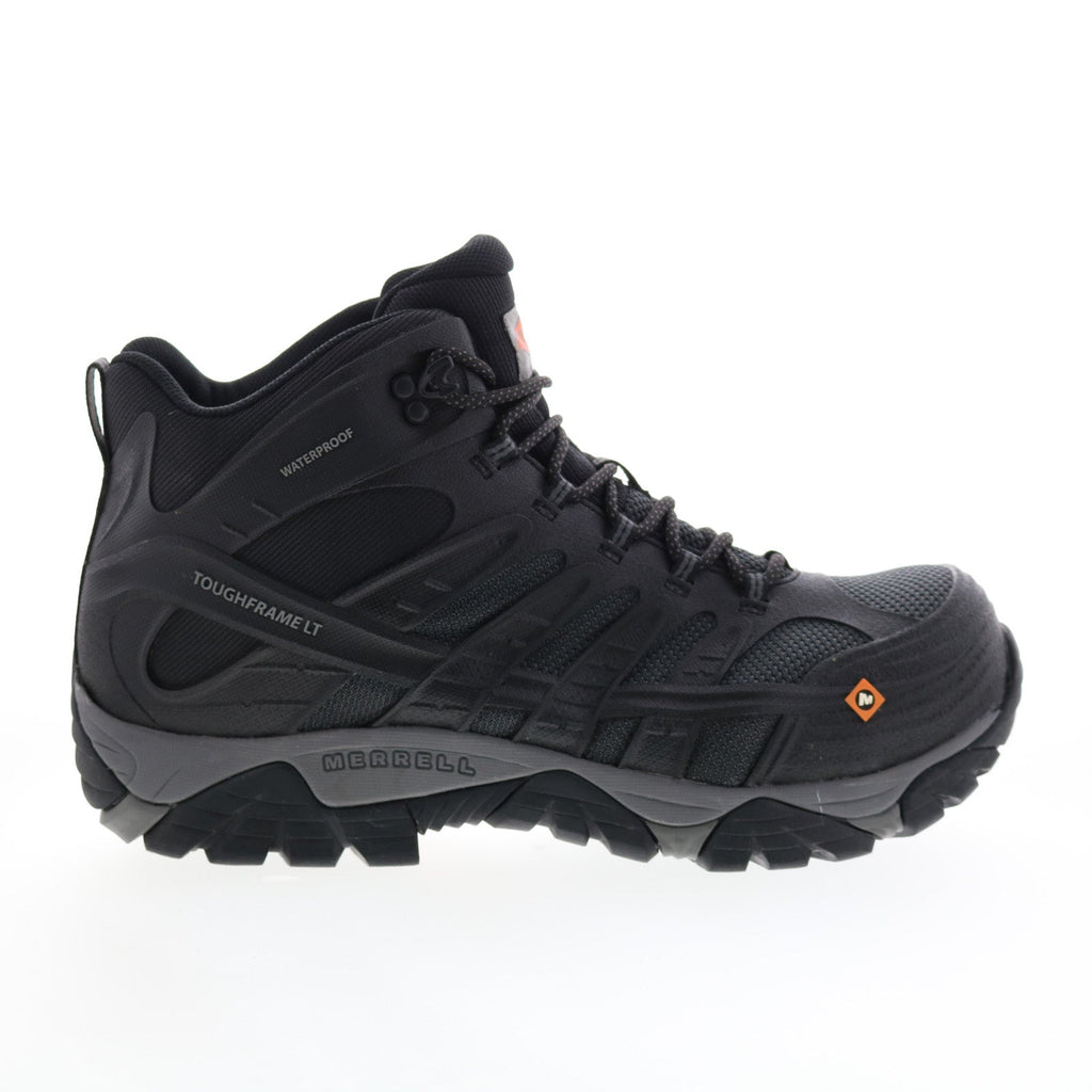 Merrell Moab Velocity Mid WP Carbon Fiber J099429 Mens Black Work Boot ...