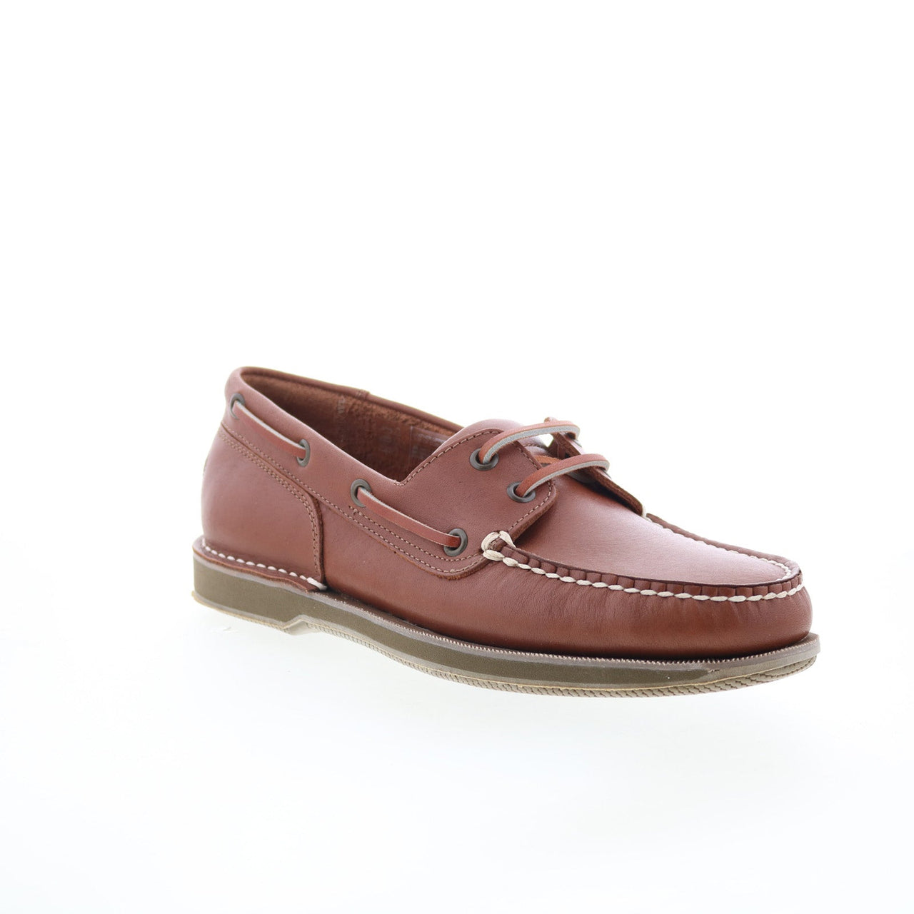 Rockport Perth K55031 Mens Brown Leather Loafers & Slip Ons Boat Shoes ...