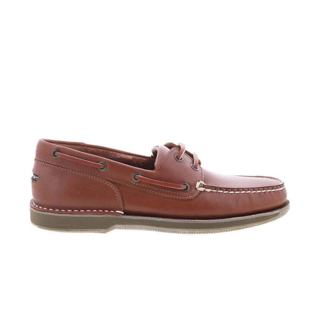 Rockport Perth K55031 Mens Brown Wide Leather Loafers & Slip Ons Boat ...