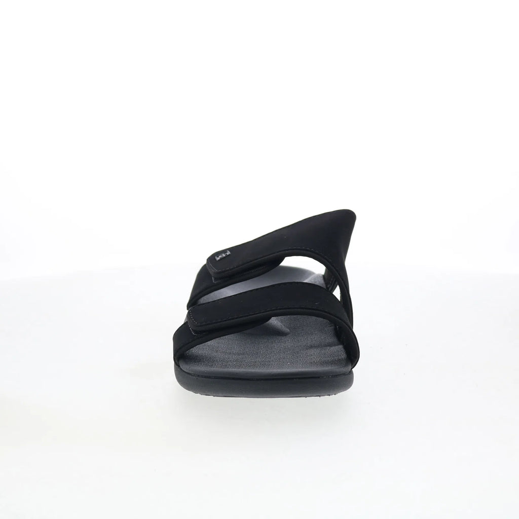 Spenco Kholo Nuevo SP1064BLK Womens Black Wide Slides Sandals Shoes ...