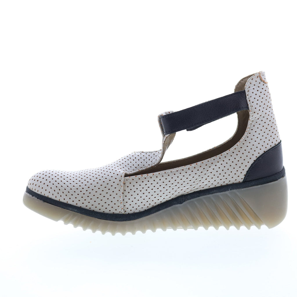 Fly London Leda LEDA359FLY-004 Womens Gray Leather Strap Wedges Sandal ...