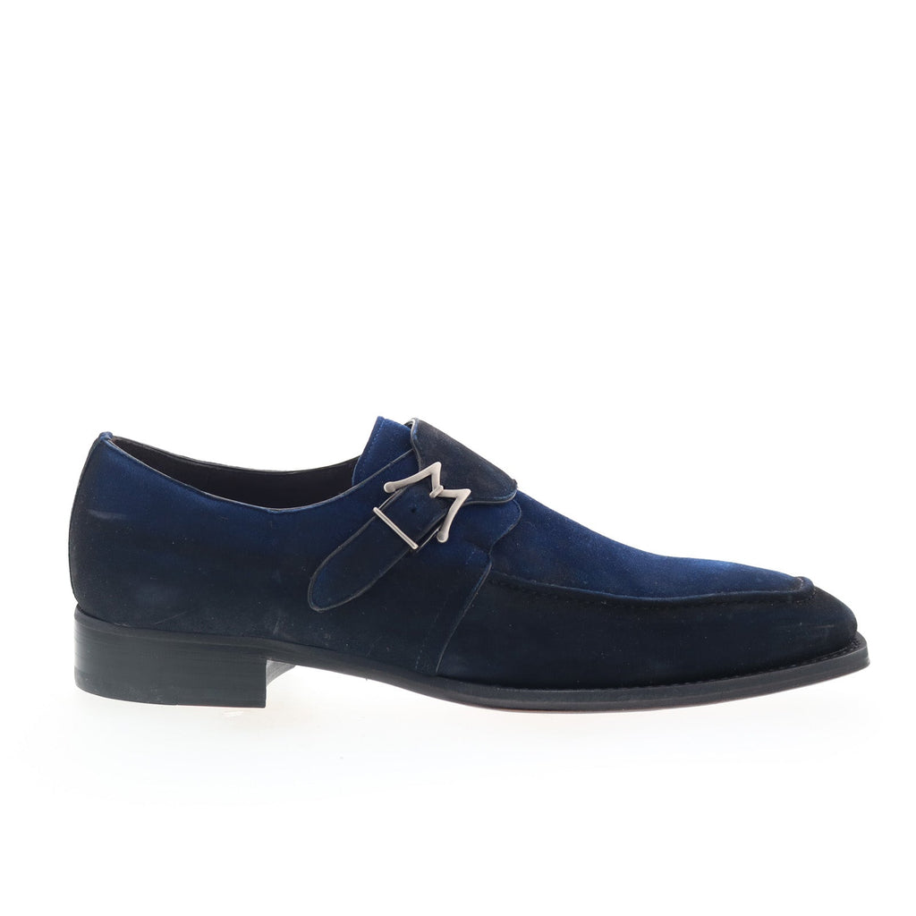 Mezlan Mez384 Mens Blue Suede Loafers & Slip Ons Casual Shoes - Ruze Shoes