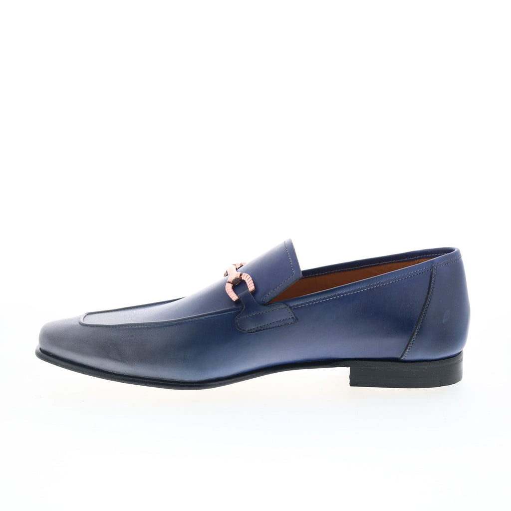 Mezlan Mez428 Mens Blue Leather Loafers & Slip Ons Casual Shoes - Ruze ...