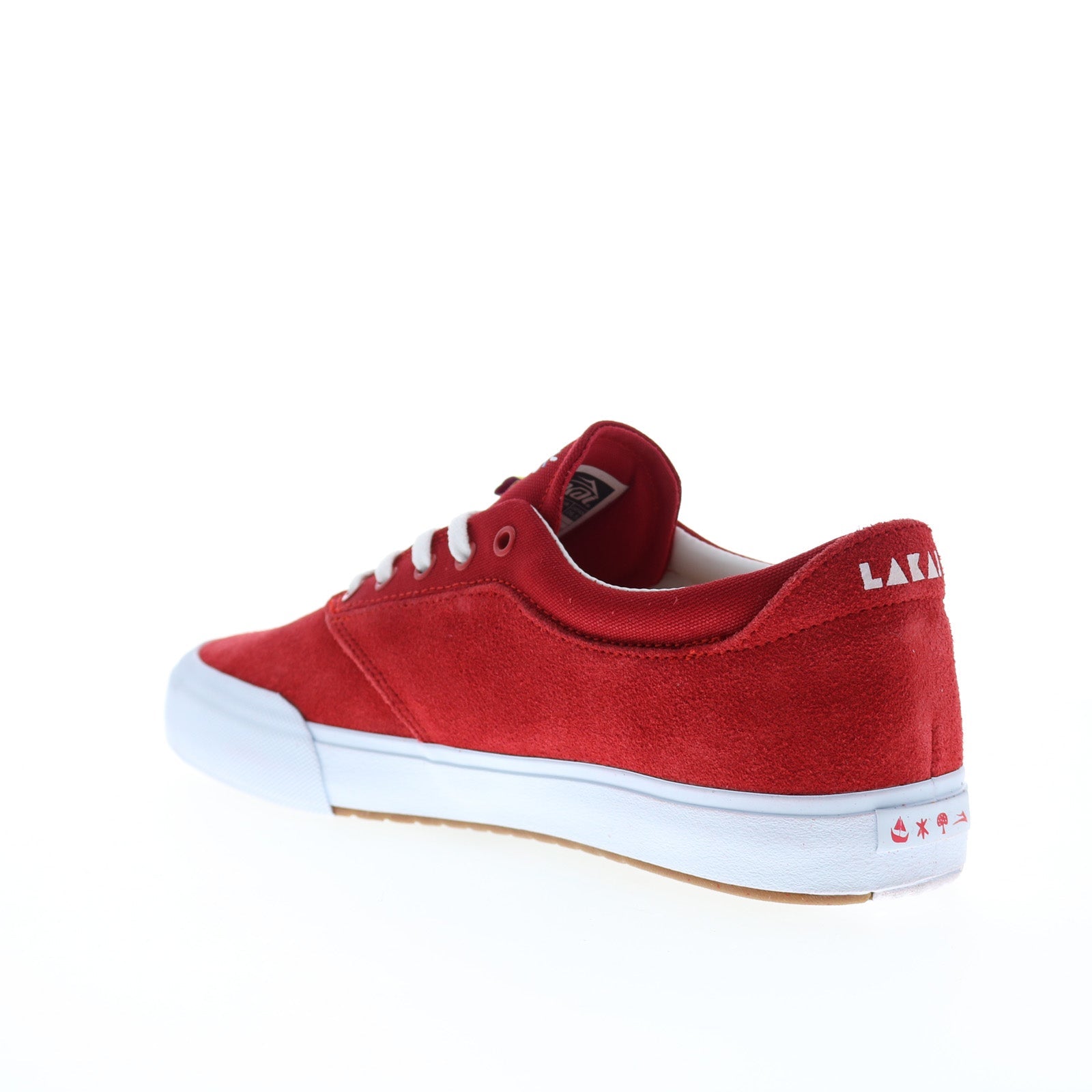 Lakai Wilkins MS2240233A00 Mens Red Suede Skate Inspired Sneakers Shoe ...