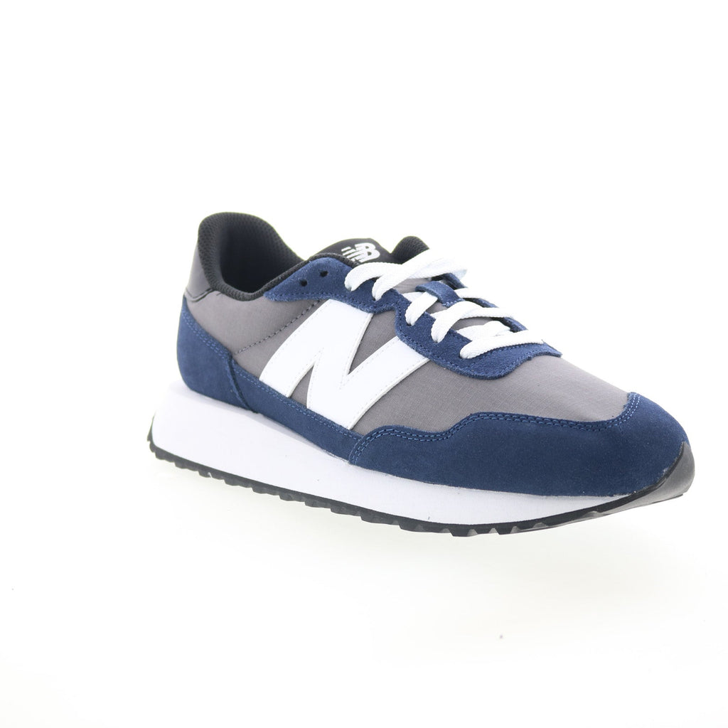 New Balance 237 MS237MCN Mens Gray Suede Lace Up Lifestyle Sneakers Sh ...