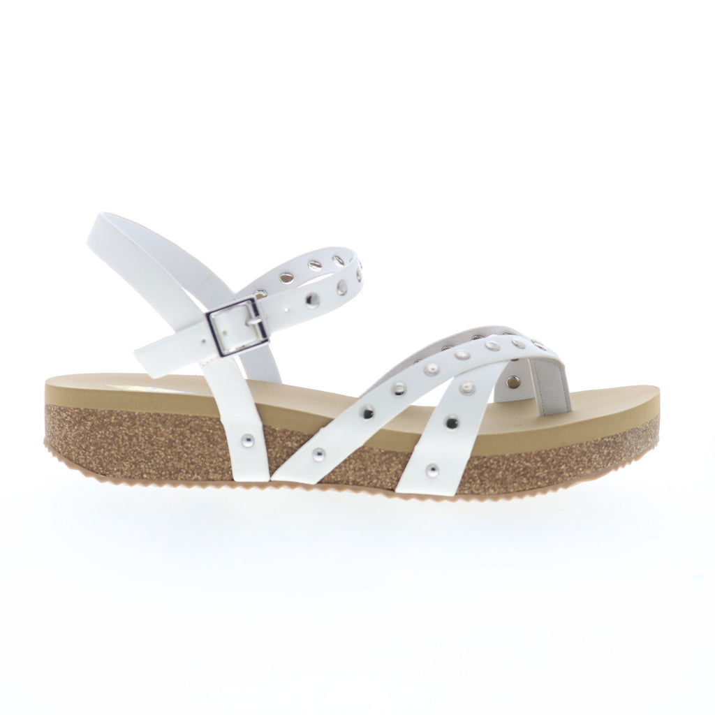 Volatile Kelton PV143 Womens White Synthetic Hook & Loop Strap Sandals ...