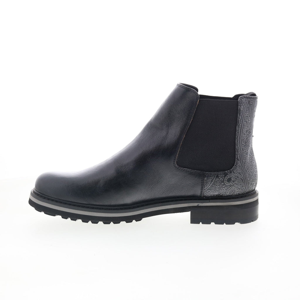 Robert Graham Yates RGB5417 Mens Black Leather Slip On Chelsea Boots ...