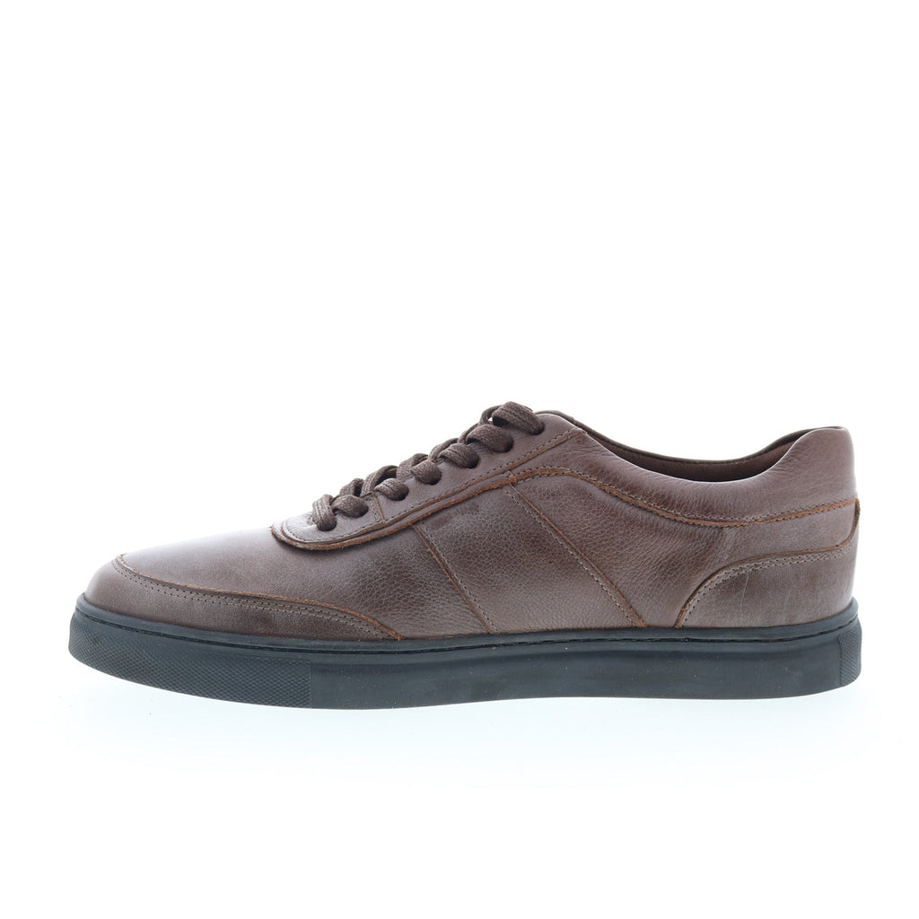Studio Belvedere Rho Mens Brown Leather Lace Up Lifestyle Sneakers Sho ...