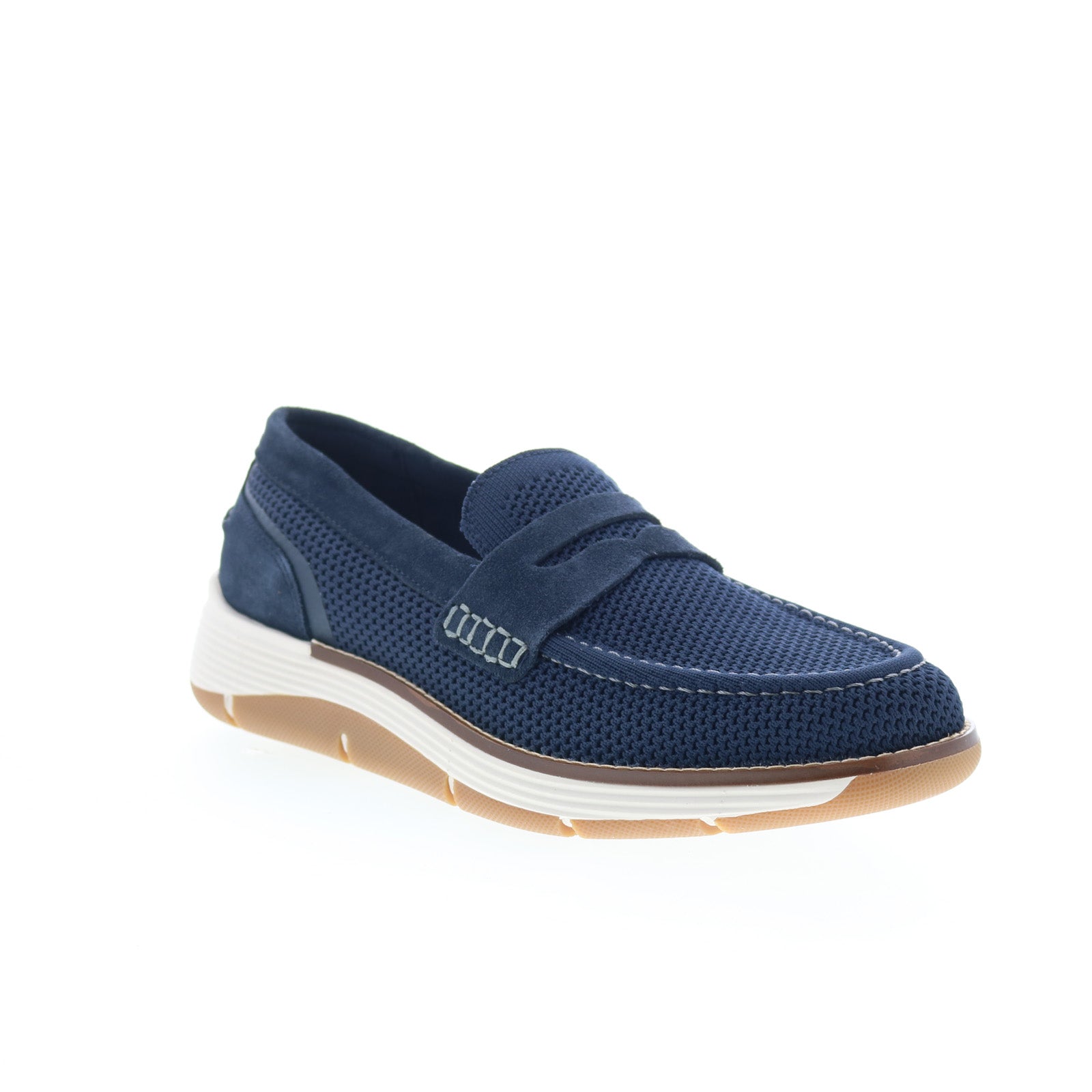 Rockport Lance RMLANCE Mens Blue Mesh Loafers & Slip Ons Penny Shoes ...