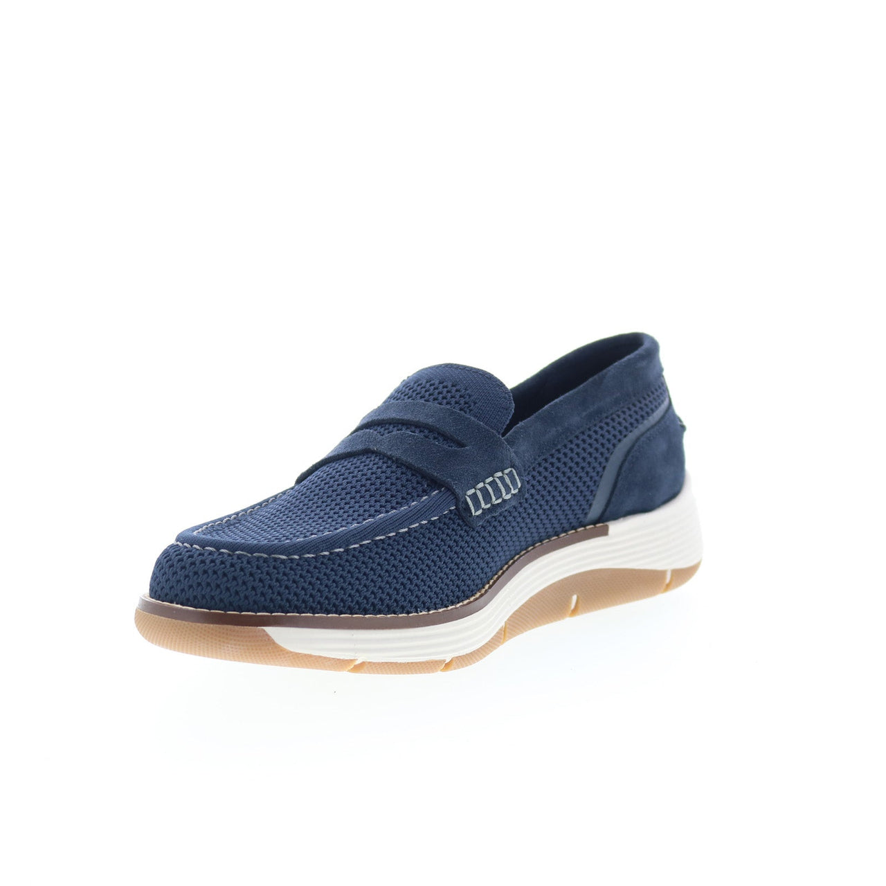 Rockport Lance RMLANCE Mens Blue Mesh Loafers & Slip Ons Penny Shoes ...