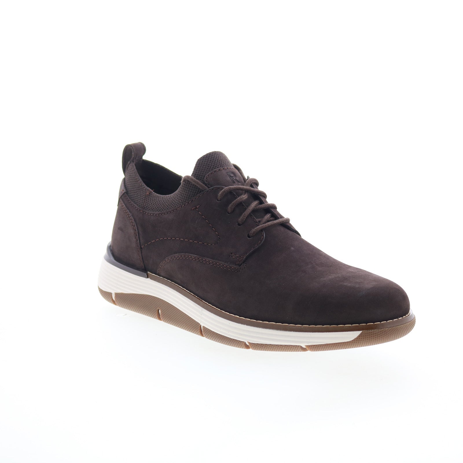 Rockport Lukah 2 Mens Brown Leather Lace Up Lifestyle Sneakers