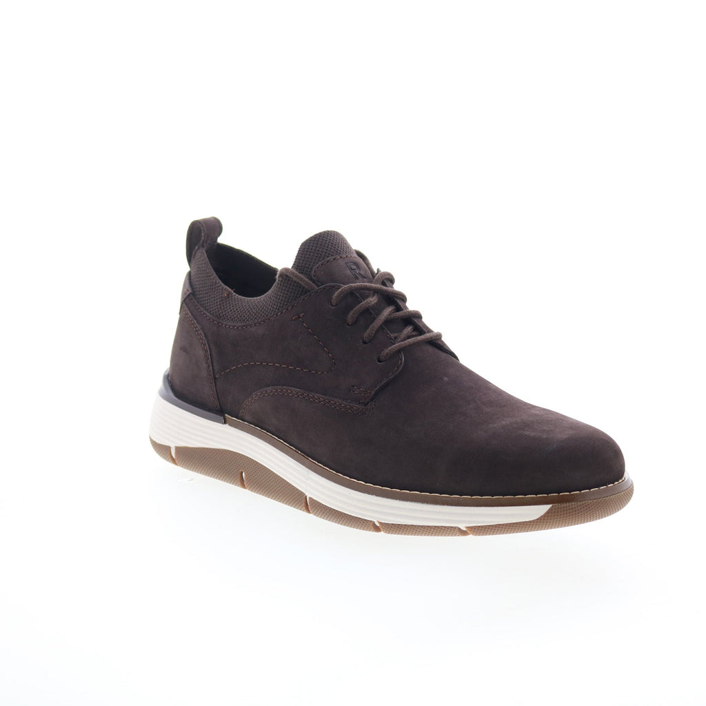 Rockport Lukah 2 Mens Brown Wide Leather Lace Up Lifestyle Sneakers Sh ...