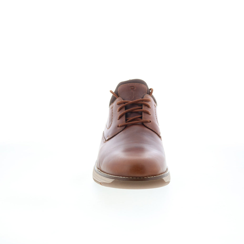 Rockport Lukah RMLUKAH Mens Brown Leather Oxfords & Lace Ups Plain Toe ...
