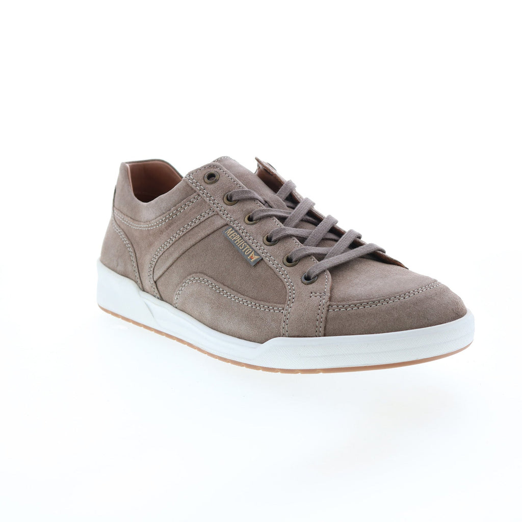 Mephisto Rodrigo Mens Gray Suede Lace Up Lifestyle Sneakers Shoes ...