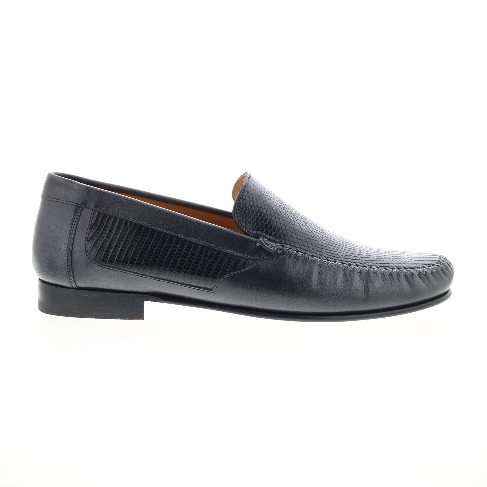 Mezlan Lizard Napa Mocassin Mens Black Loafers & Slip Ons Penny Shoes ...