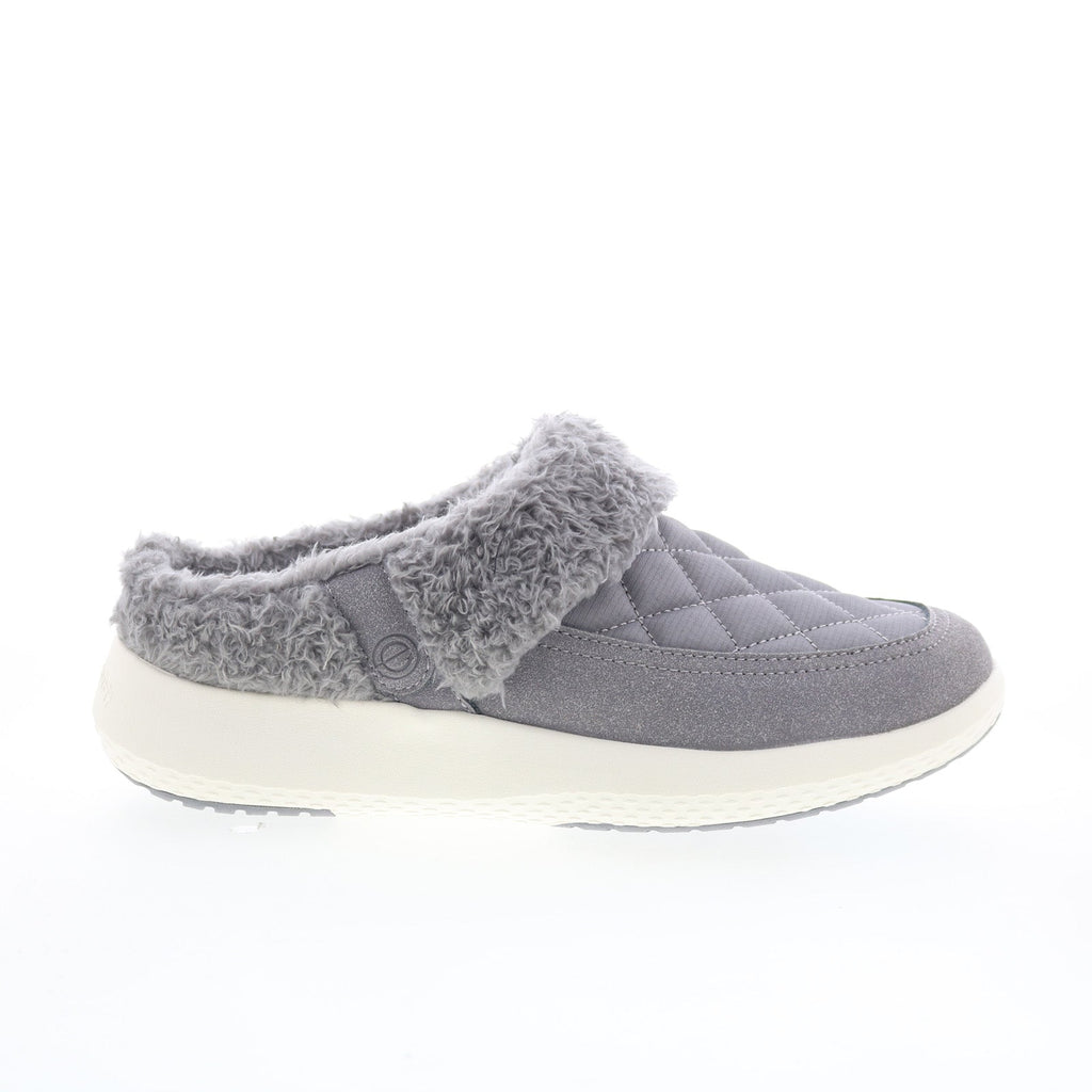 Easy Spirit Evee 2 Martha Stewart Womens Gray Wide Canvas Clog Flats S ...