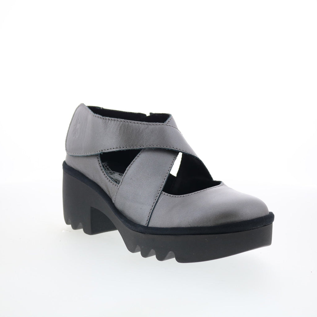 Fly London Togo TOGO533FLY-004 Womens Gray Leather Pumps Heels Shoes ...