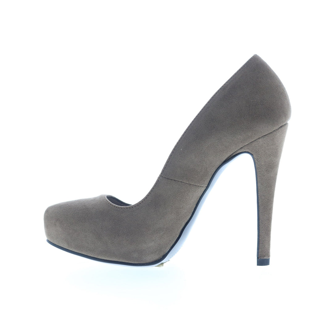 Via Studio Camoscio VIA 43 Womens Gray Suede Slip On Pumps Heels Shoes ...