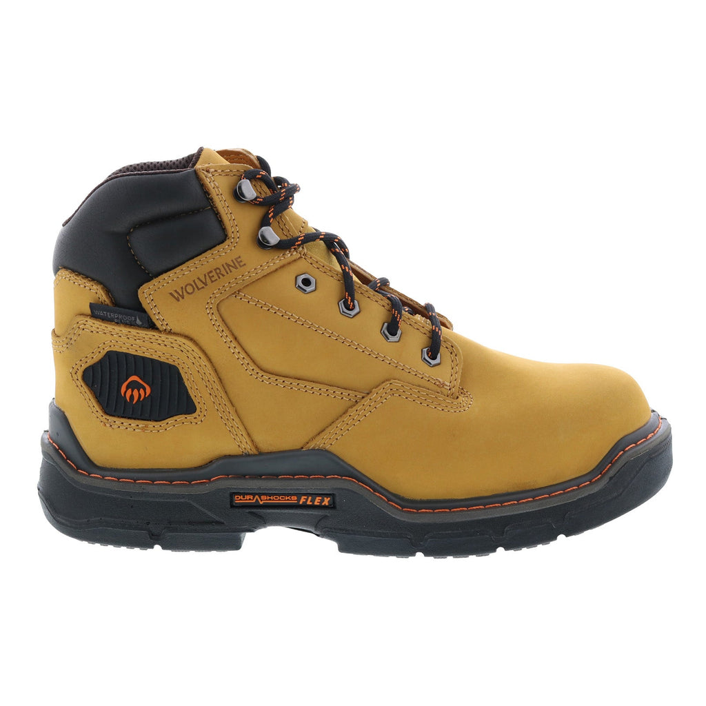 Wolverine Raider Durashocks Insulated 6" CarbonMax Mens Brown Wide Wor ...