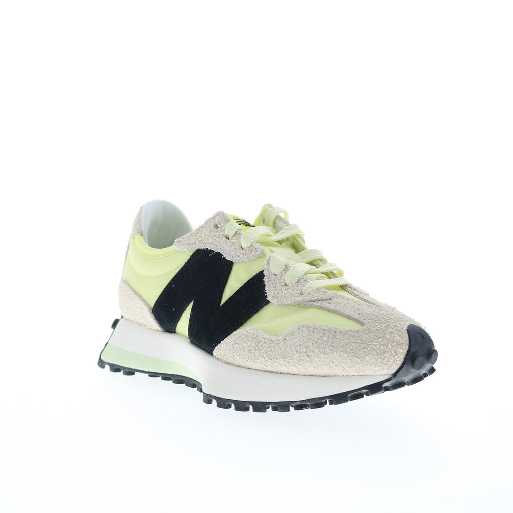 New Balance 327 WS327WG Womens Yellow Suede Lace Up Lifestyle Sneakers ...