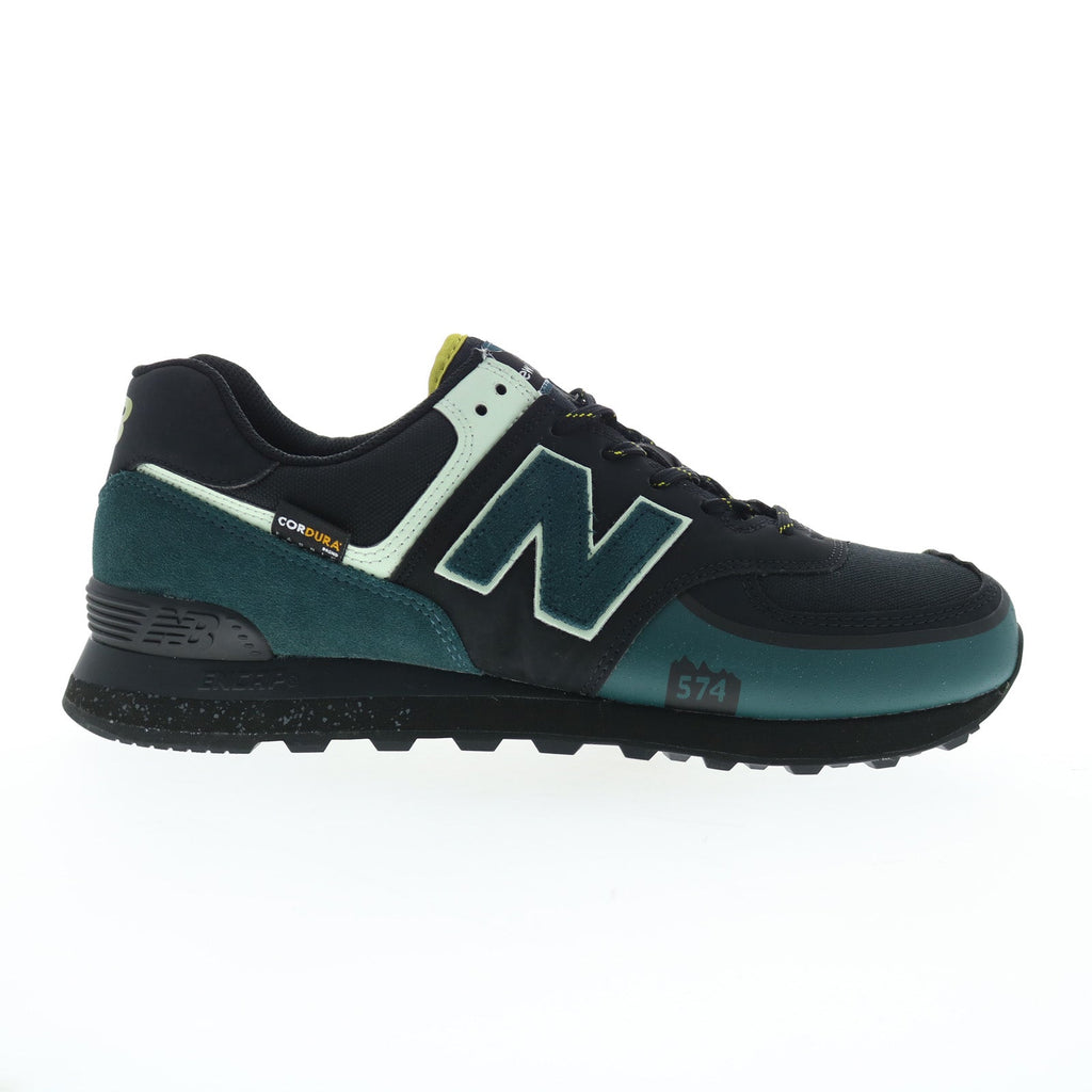 New Balance 574 XML574OMC Mens Black Suede Lifestyle Sneakers Shoes ...