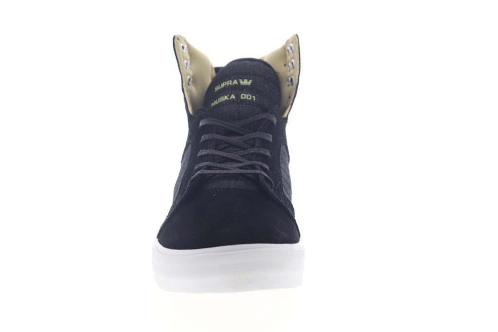 Supra Skytop 08174-002-M Mens Black Suede High Top Lace Up Skate Sneak ...