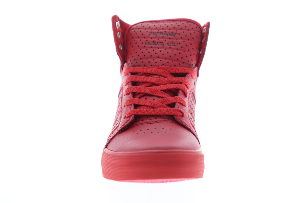 Supra Skytop 08174-666-M Mens Red High Top Lace Up Skate Sneakers Shoe ...