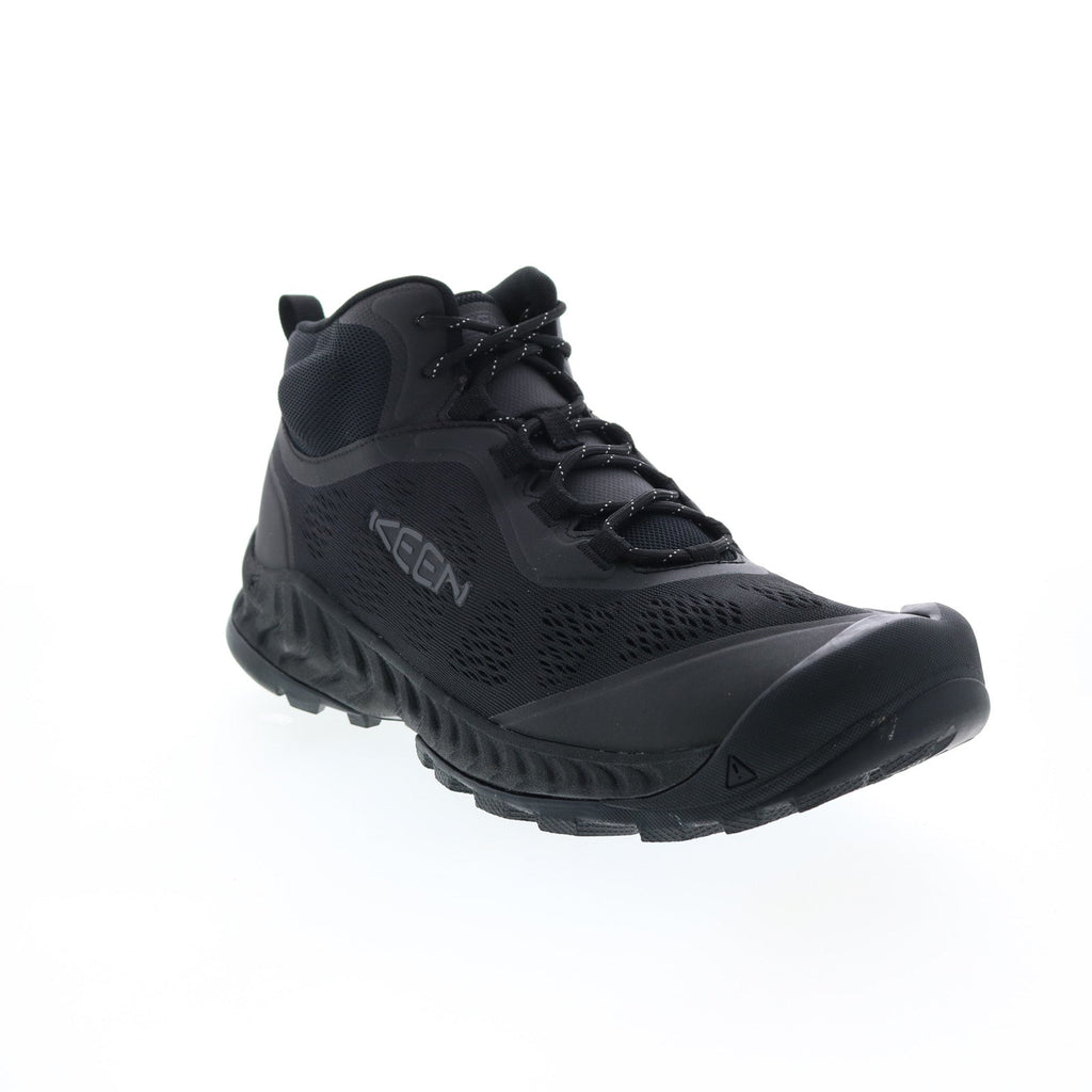 Keen Nxis Speed Mid 1026110 Mens Black Canvas Lace Up Hiking Boots ...