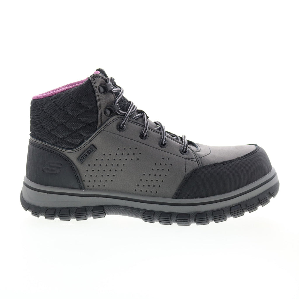 Skechers Mccoll Composite Toe 108004 Womens Gray Nubuck Work & Safety ...