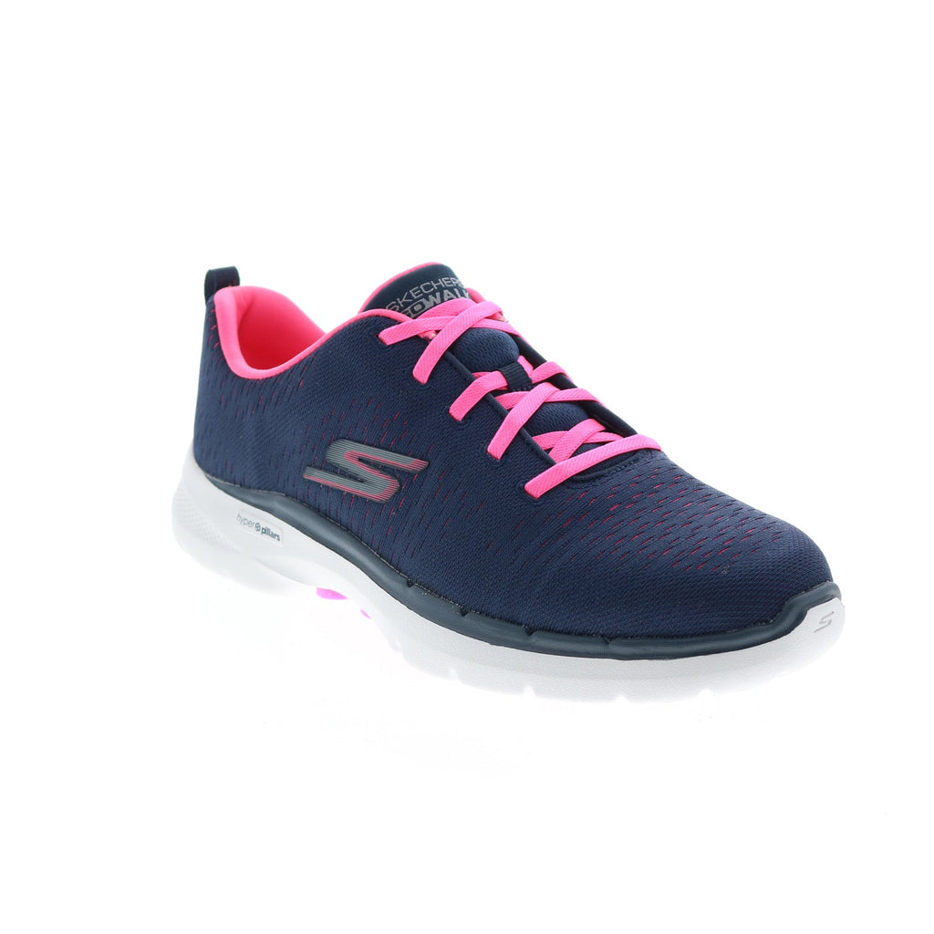 Skechers Go Walk 6 Adora 124524 Womens Blue Canvas Athletic Walking Sh ...
