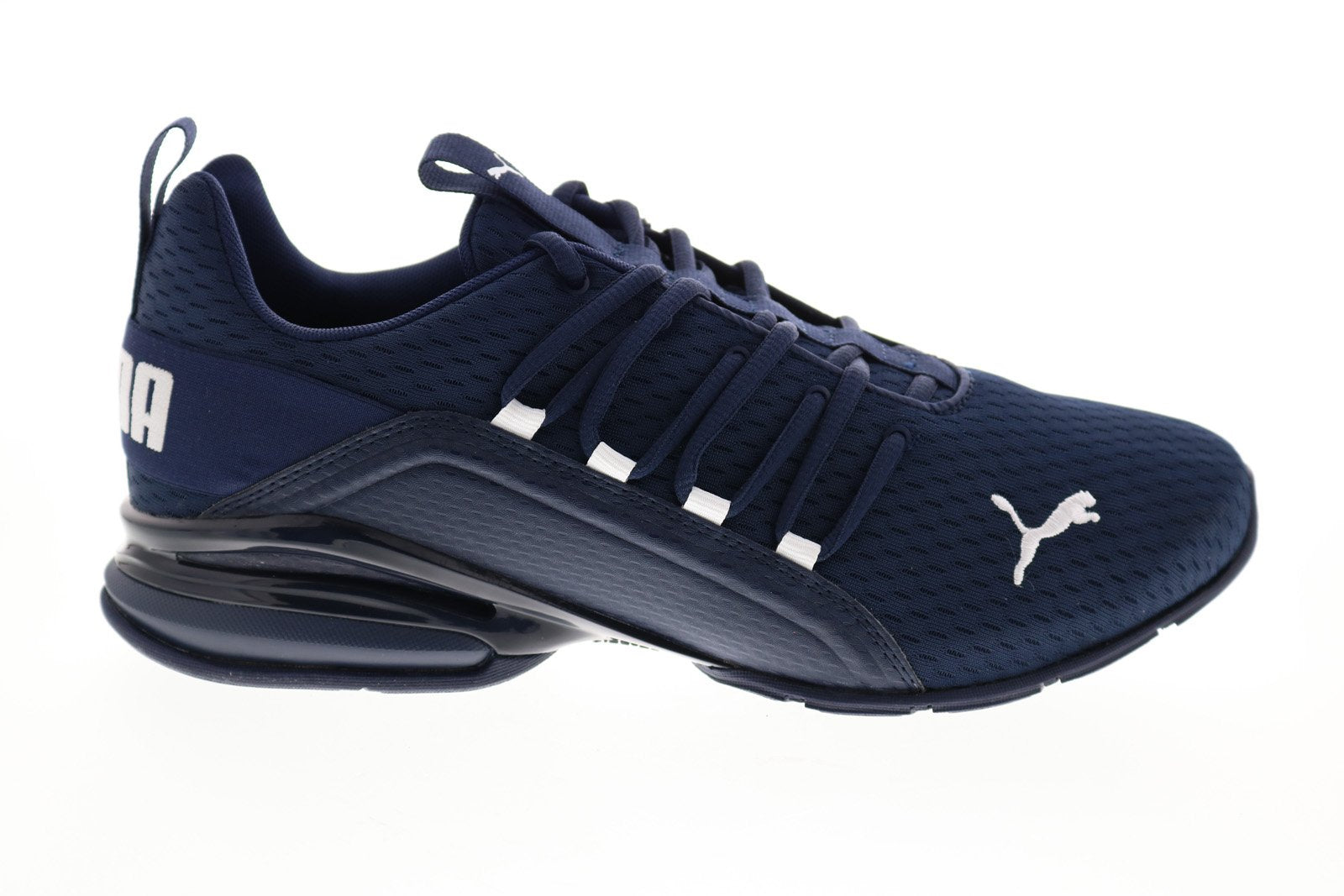 Puma Axelion Sleek 19449402 Mens Blue Canvas Lace Up Athletic Running ...