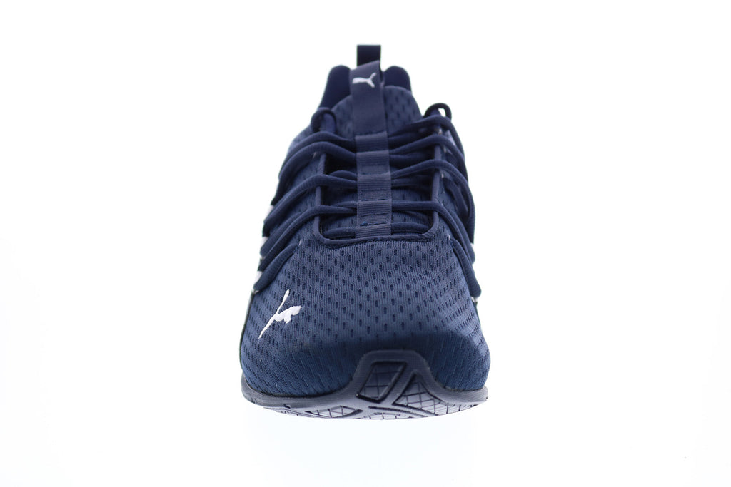 Puma Axelion Sleek 19449402 Mens Blue Canvas Athletic Running Shoes ...
