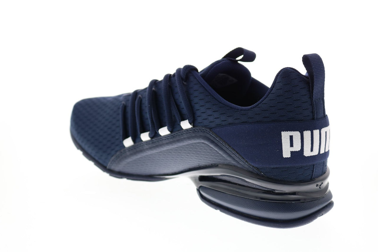Puma Axelion Sleek 19449402 Mens Blue Canvas Lace Up Athletic Running ...