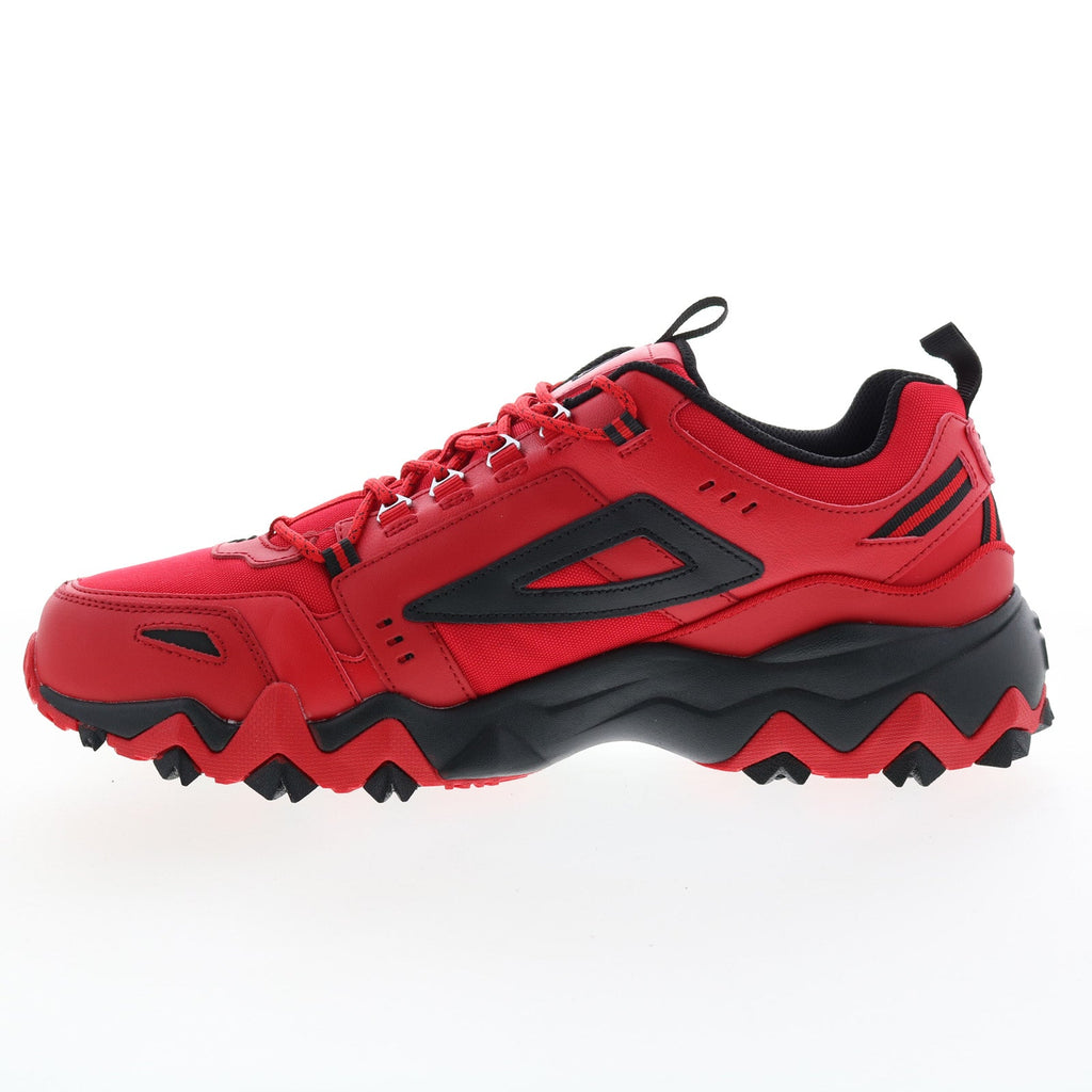 Fila Oakmont Trail 1JM01685-604 Mens Red Leather Athletic Hiking Shoes ...