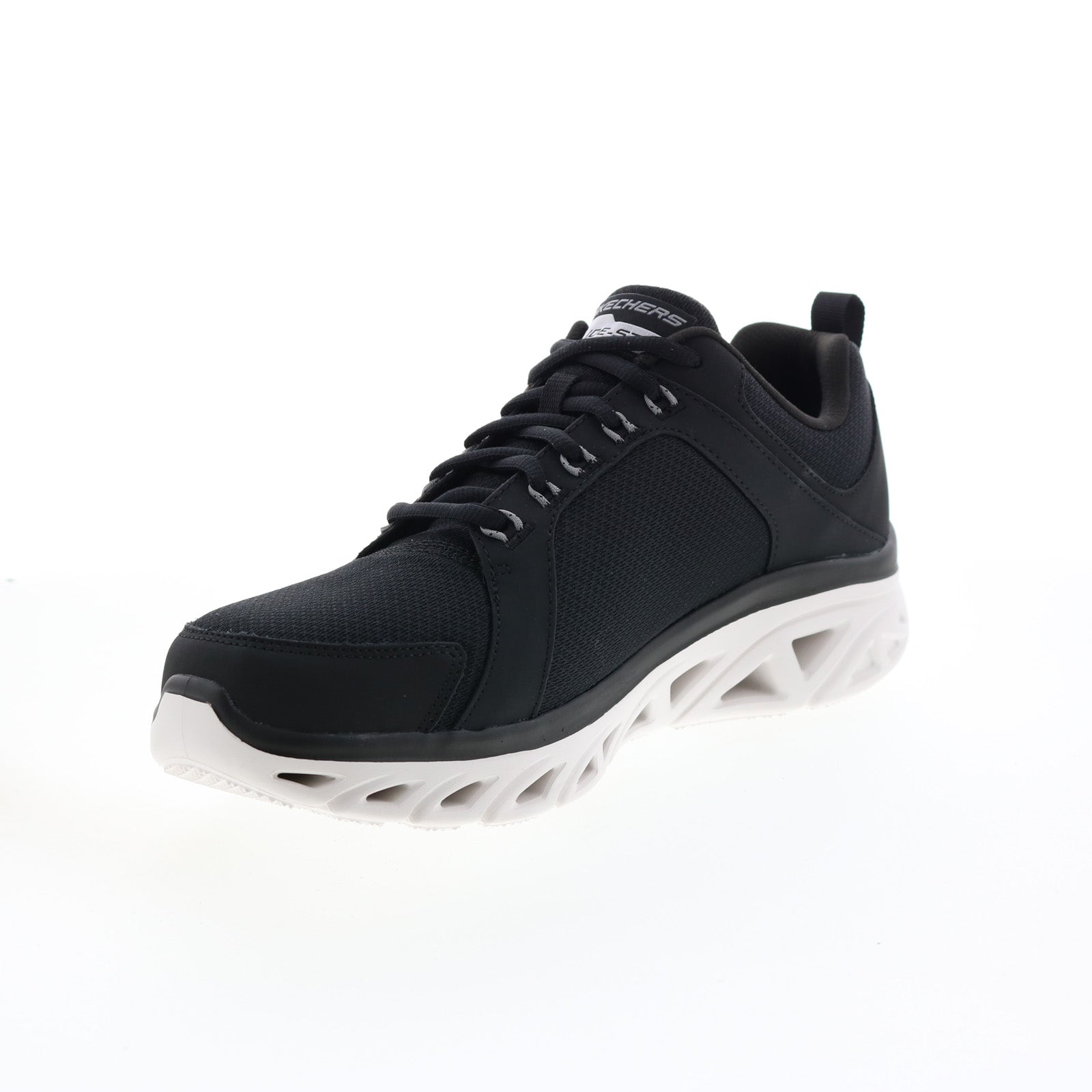 Skechers Glide Step Sport New Approach Mens Black Wide Sneakers Shoes ...