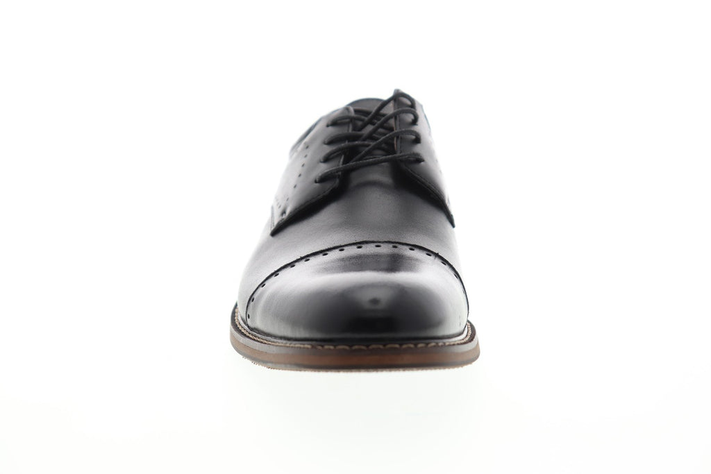 Stacy Adams Flemming Cap Toe 25304-001 Mens Black Leather Lace Up Oxfo ...