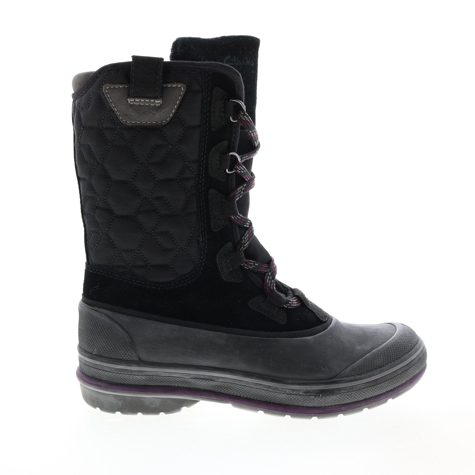 Clarks Muckers Shale 26113275 Womens Black Canvas Casual Dress Boots ...