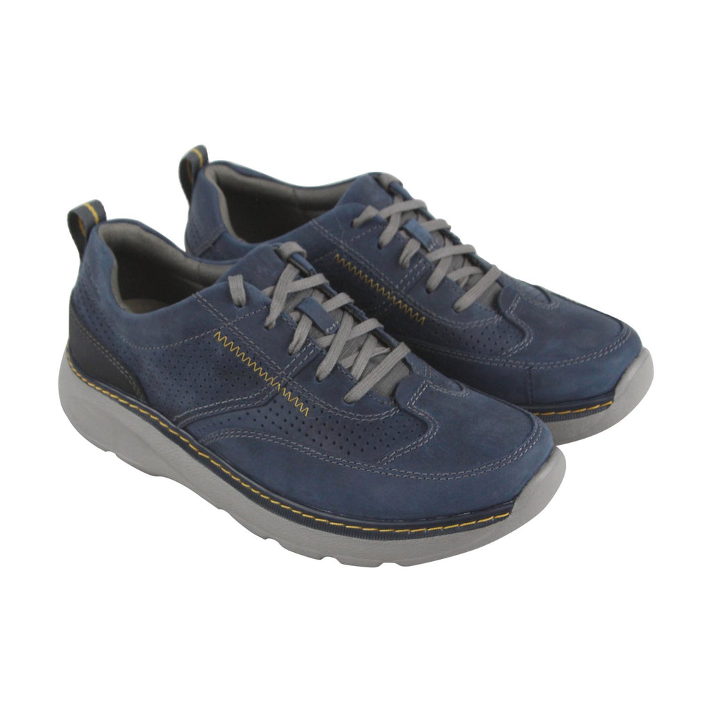 Clarks Charton Mix 26115002 Mens Blue Nubuck Leather Lifestyle Sneaker ...