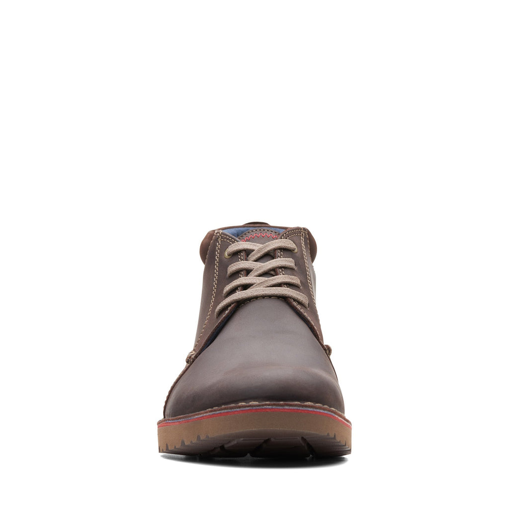 Clarks Vargo Mid 26138395 Mens Brown Leather Lace Up Chukkas Boots ...